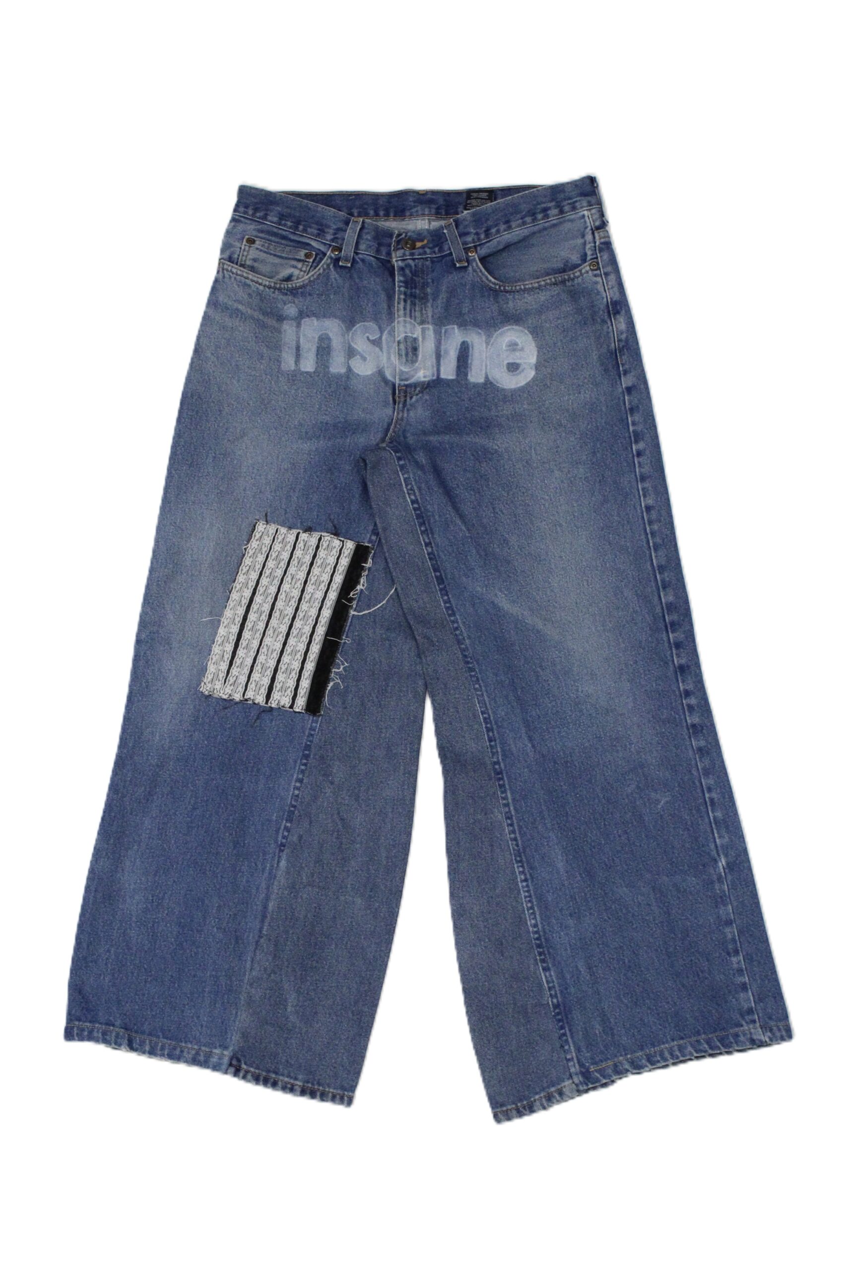insane bea blue flared jeans - theinsaneclothing